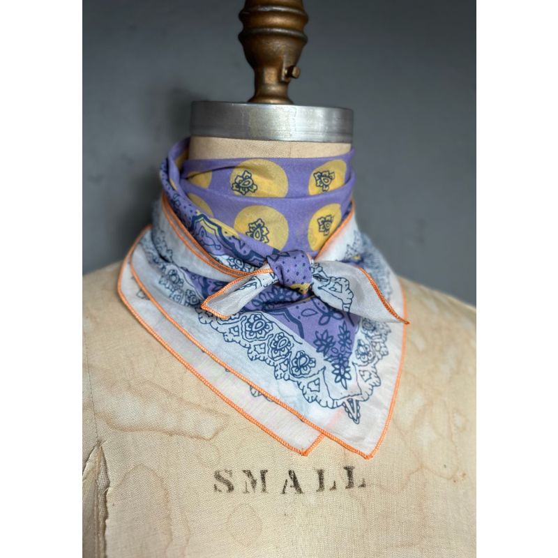 Polka Bandana In Grape Mist | At Home With Ray | Wolf & Badger