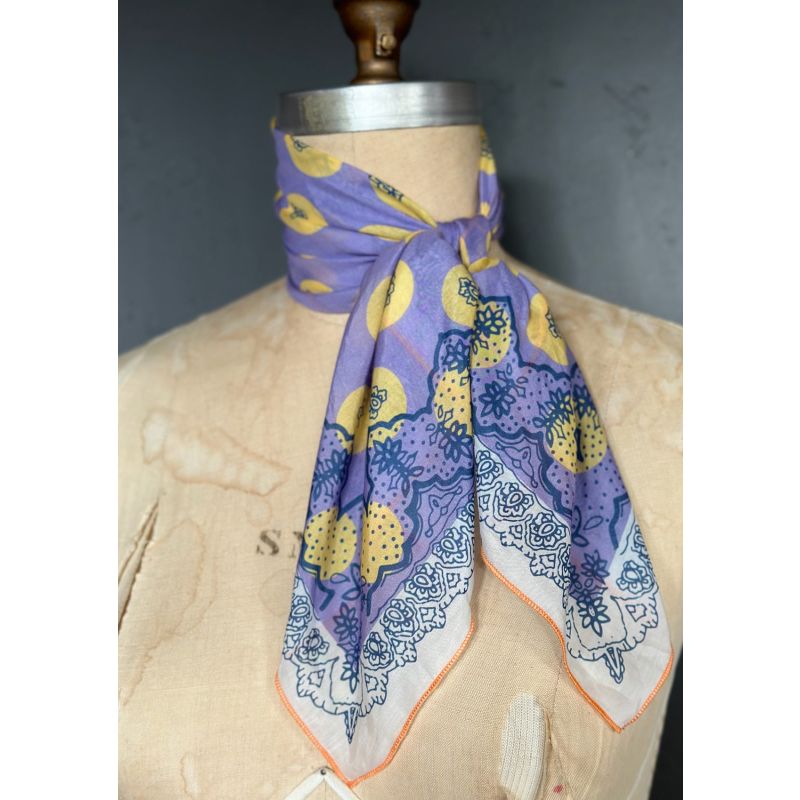Polka Bandana In Grape Mist | At Home With Ray | Wolf & Badger