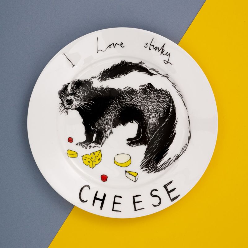 I Love Stinky Cheese. Side Plate | Jimbobart | Wolf & Badger