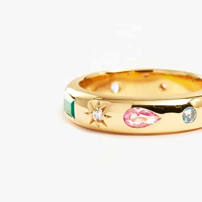 Rainbow Ring In Gold | Gold Trip | Wolf & Badger