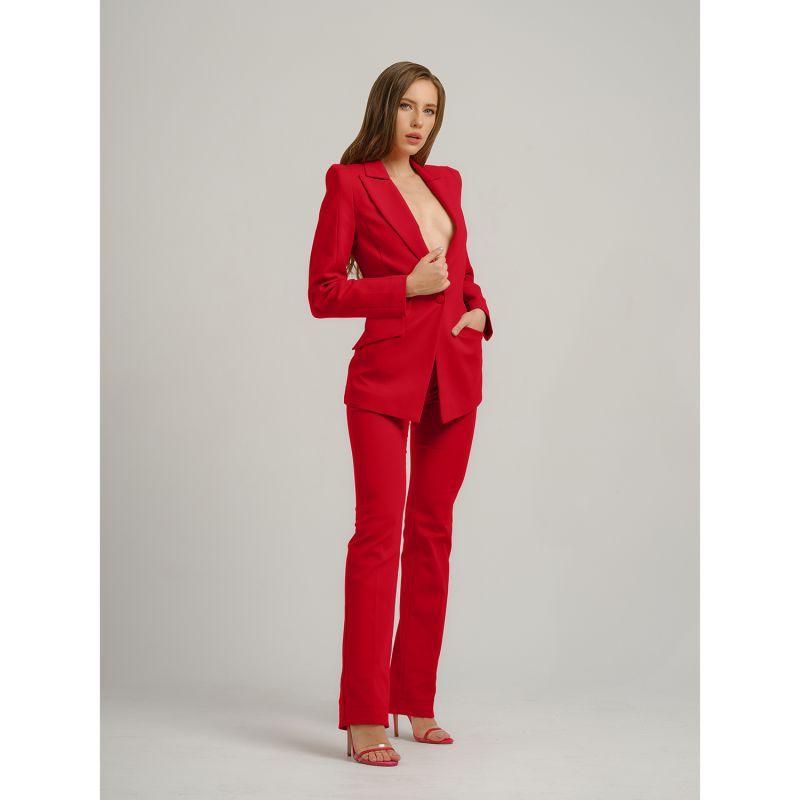Fierce Red Tailored Suit | Tia Dorraine | Wolf & Badger