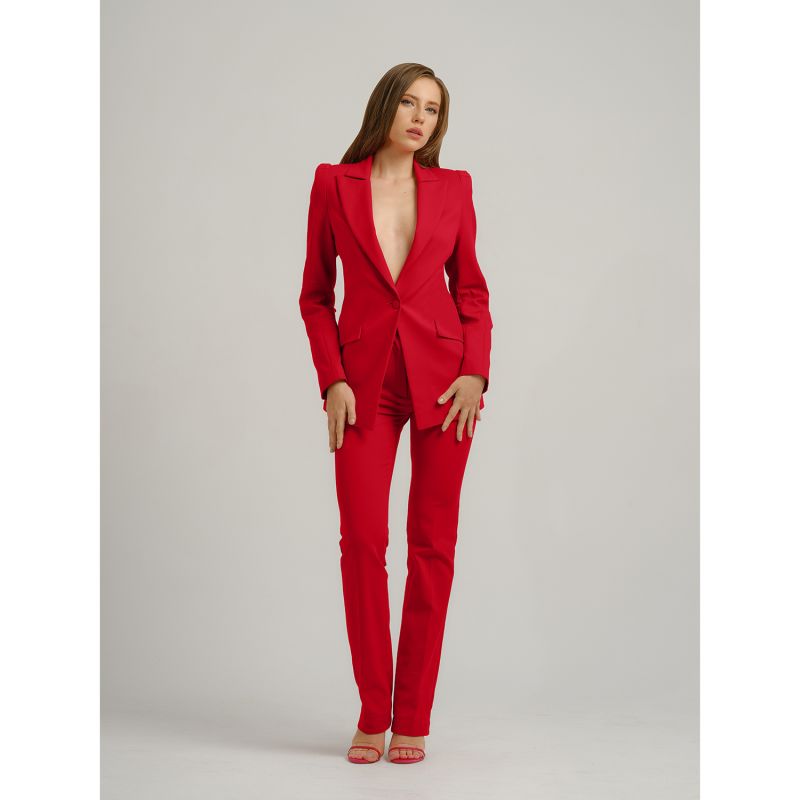 Fierce Red Tailored Suit | Tia Dorraine | Wolf & Badger
