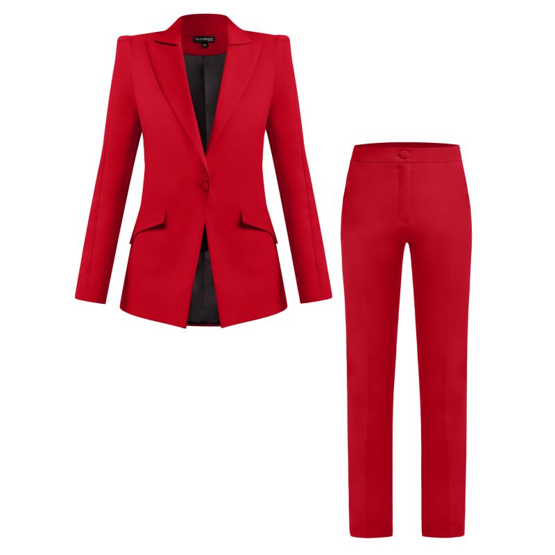 Fierce Red Tailored Suit | Tia Dorraine | Wolf & Badger