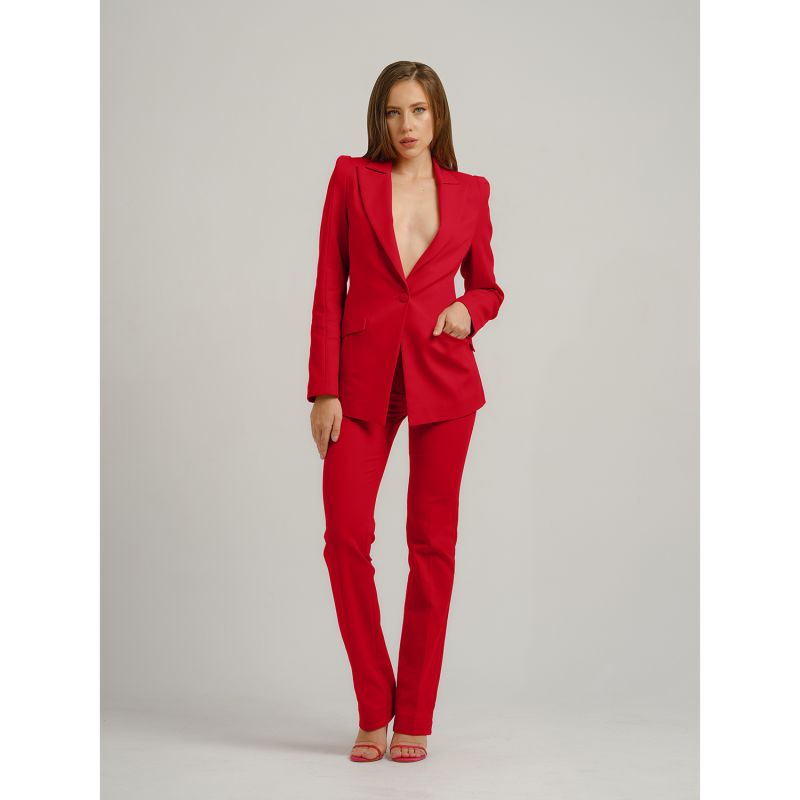 Fierce Red Tailored Suit | Tia Dorraine | Wolf & Badger