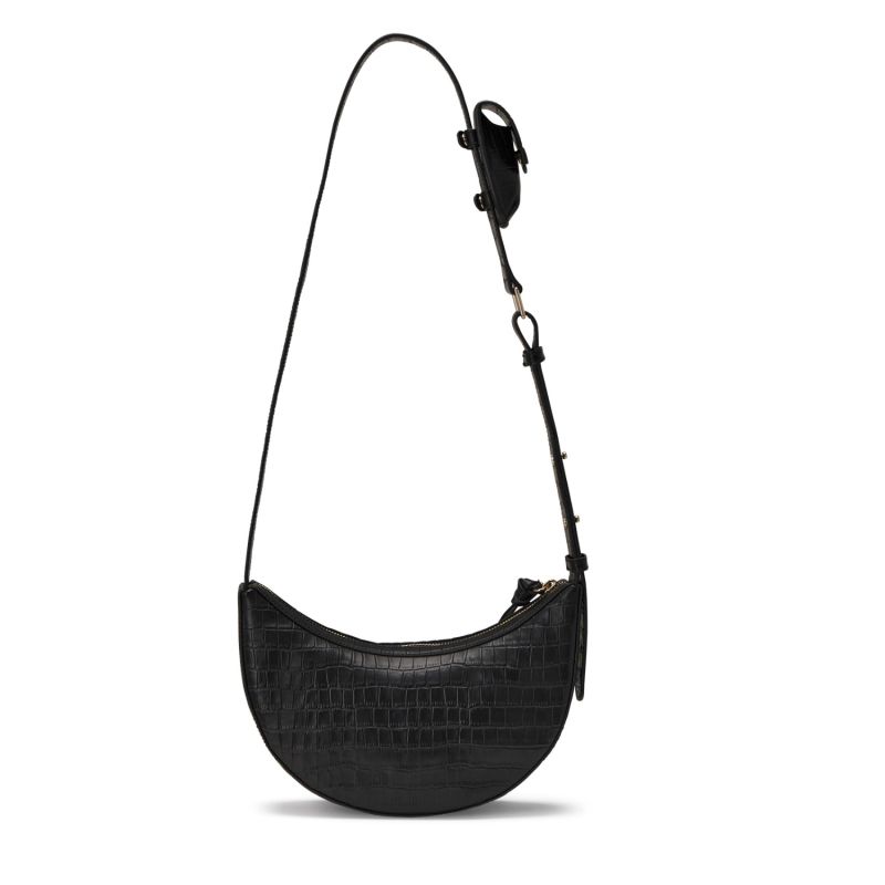 Rookie Croco Crossbody - Black | Oryany | Wolf & Badger