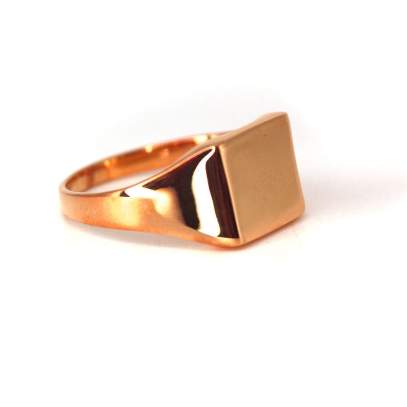 Rose Square Signet Ring For Men | VicStoneNYC Fine Jewelry | Wolf & Badger