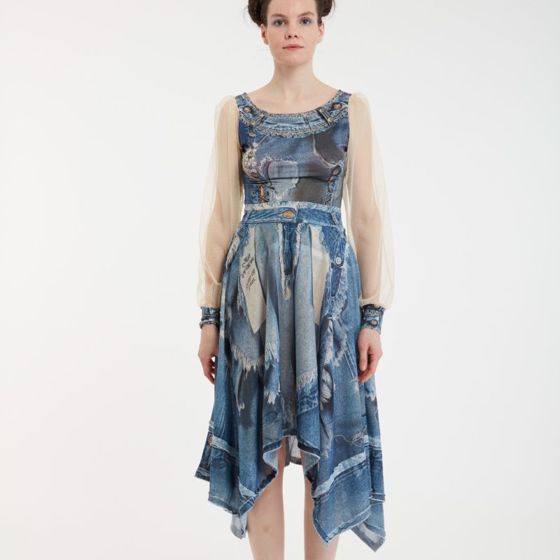 Skirt Square Denim Print Basics | IPNG Design | Wolf & Badger