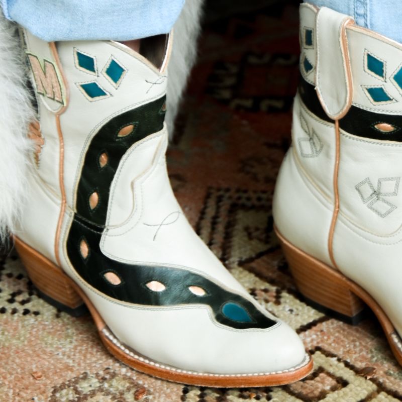 Sneaky Snake Cream Cowboy Boots | Fraulein Boot Company | Wolf & Badger