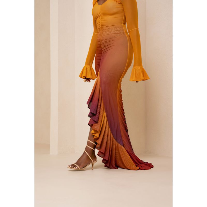 Sol Hi-Low Ruffle Dress | OFUURE | Wolf & Badger