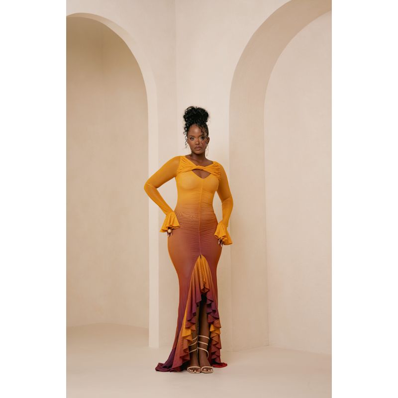 Sol Hi-Low Ruffle Dress | OFUURE | Wolf & Badger