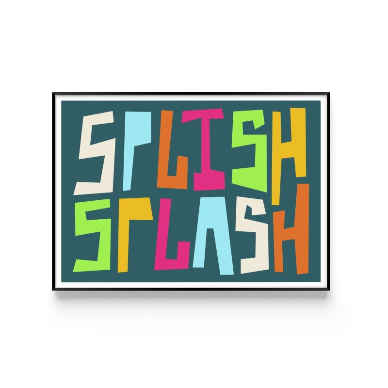 Splish Splash Art Print - A3 | Natalie Cass Art | Wolf & Badger