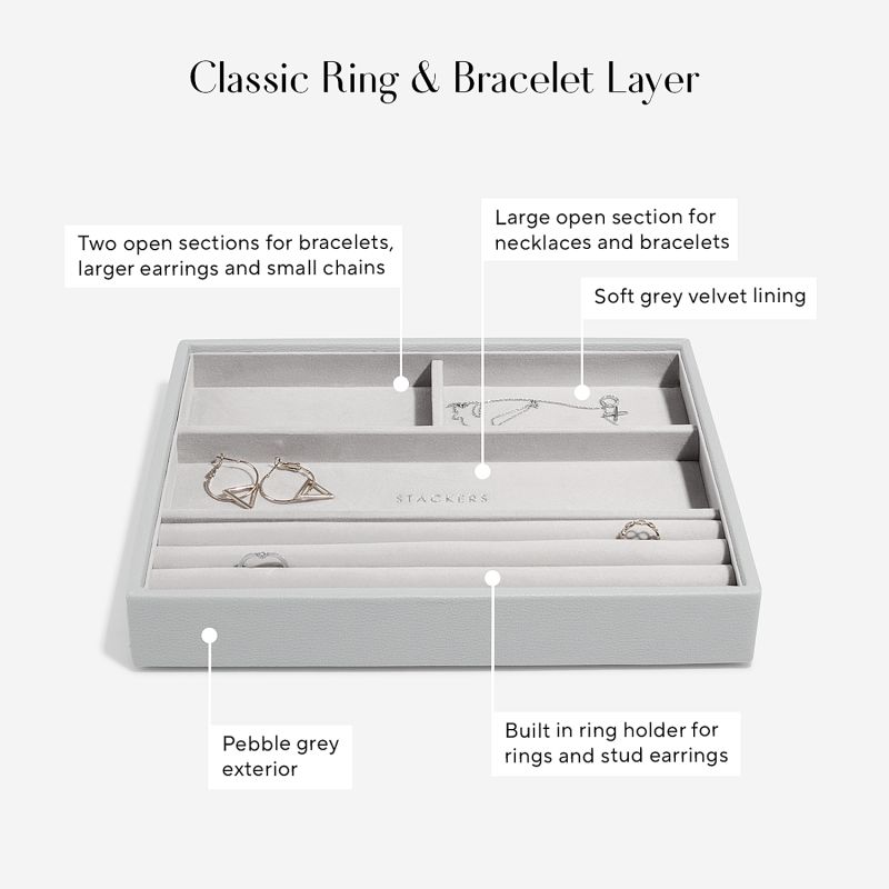 Stackers Pebble Grey Classic Set Of Four | Stackers | Wolf & Badger