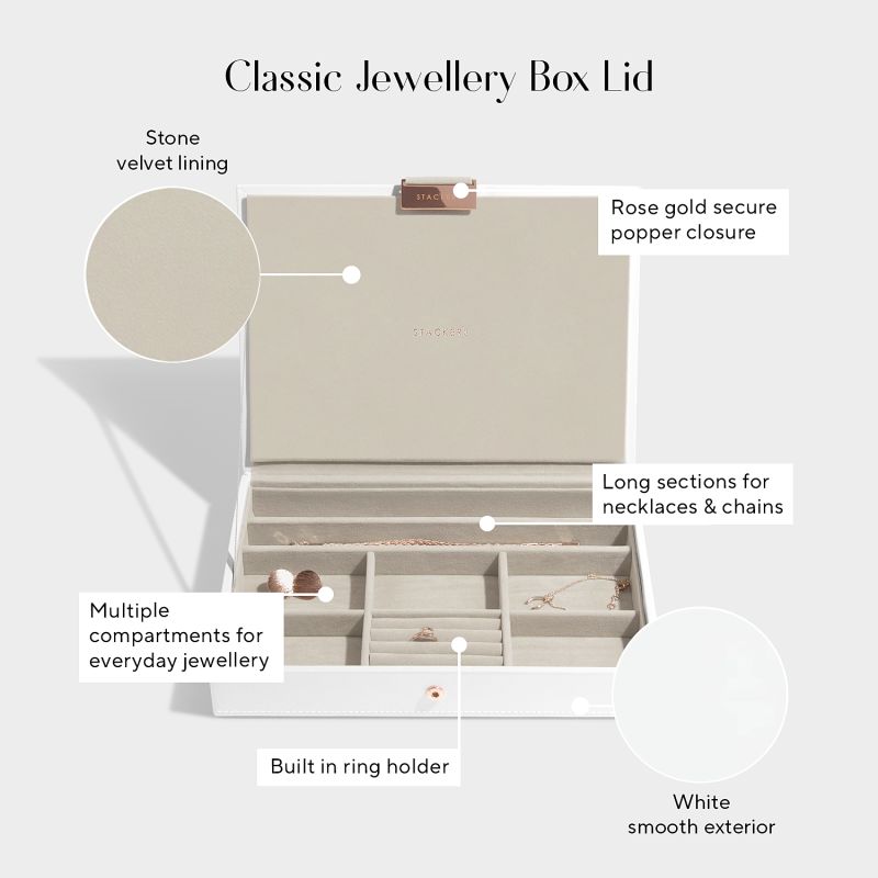 Stackers White Classic Jewelry Box Set Of Four Rose Gold | Stackers ...
