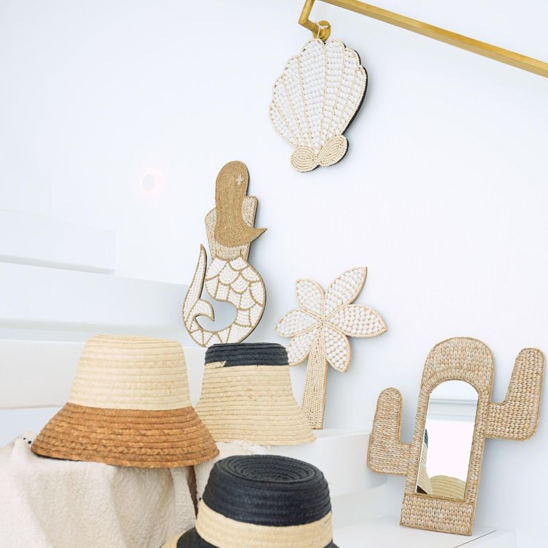 Large Sea Shells Wall Hanging Decor - Cactus | Pink Haley | Wolf & Badger