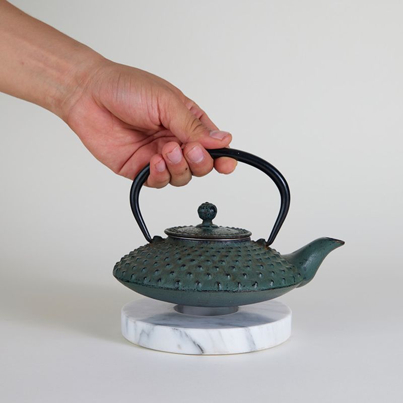 Teapot Stand Marble White | And Jacob | Wolf & Badger