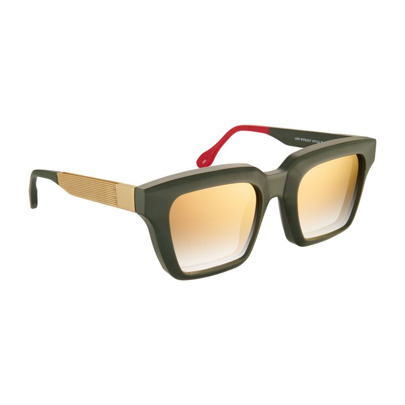 The Fer Dark Military Green And Gold Temple | Vysen Eyewear | Wolf & Badger