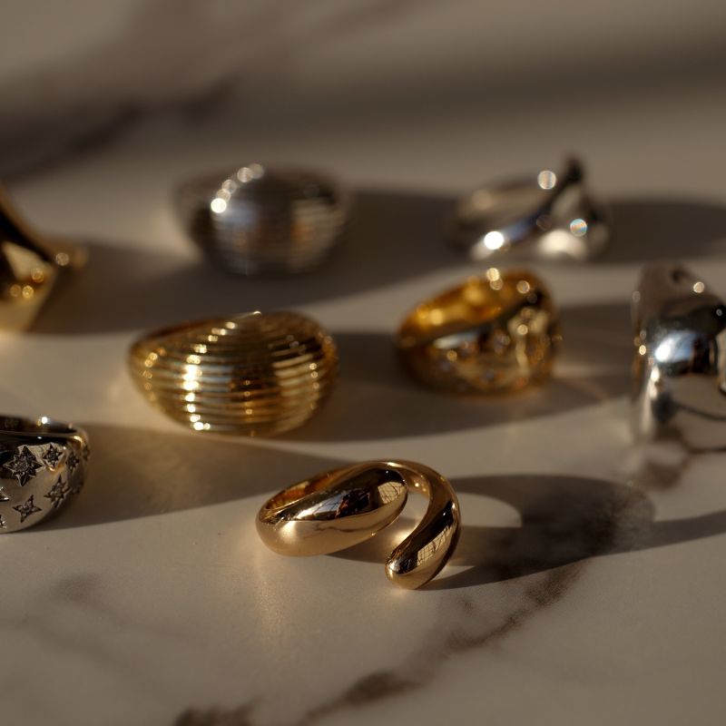 The Sheeny Ring - Gold | Leeada Jewelry | Wolf & Badger