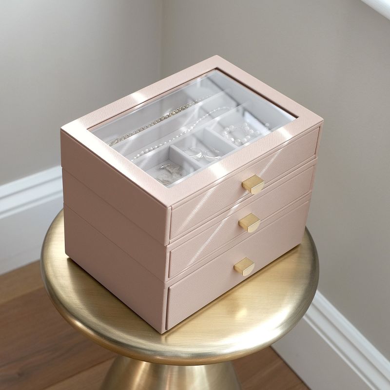 Stackers Blush Pink Classic Jewelry Box With Drawers | Stackers | Wolf ...