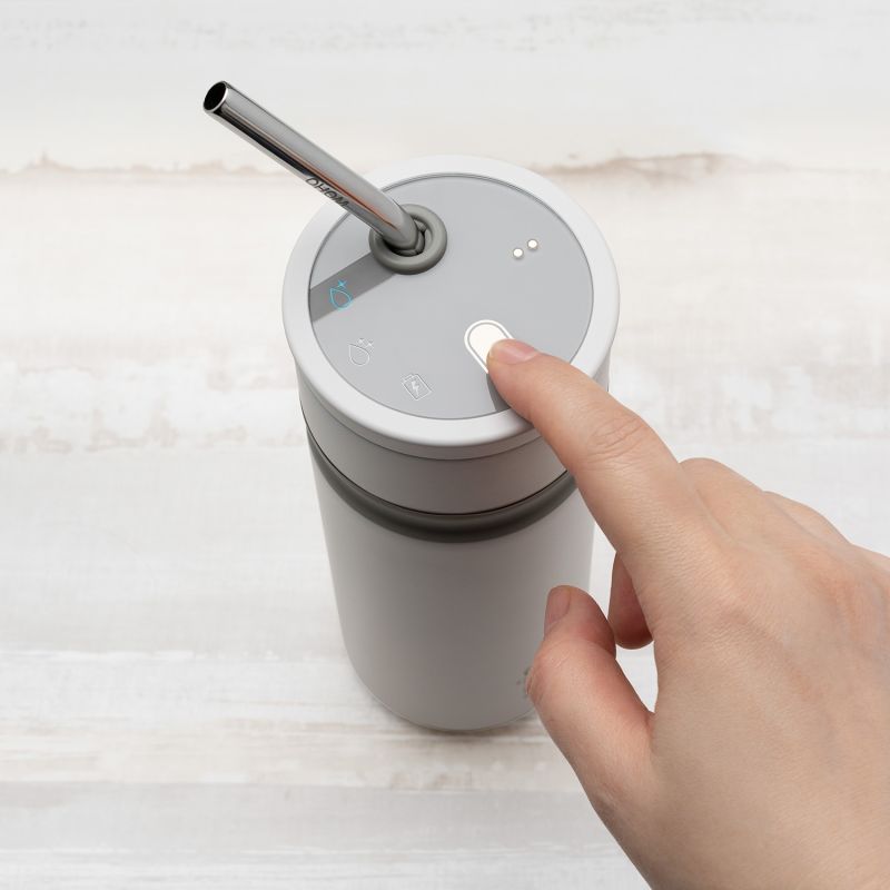 Uvio Ultraviolet Self-Purifying Straw Water Bottle-Glacier White | OHOM ...