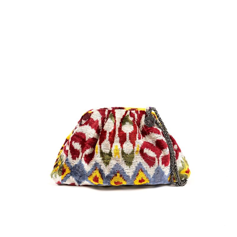 Victoria Ikat Multicolour Bag in Cream, Red, Blue, Yellow | SJW BAGS ...