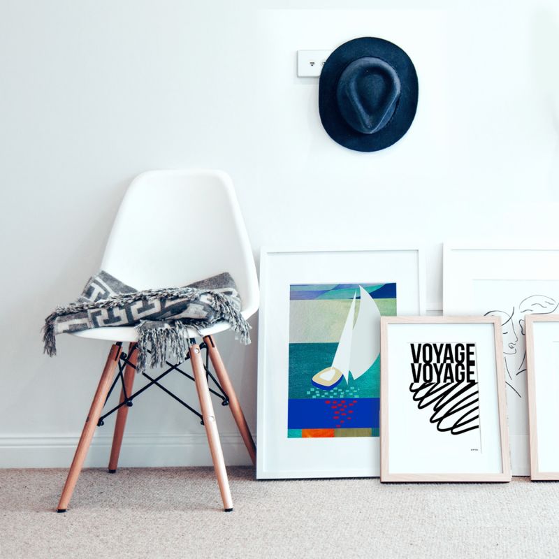 Voyage Voyage Travel Art Print Black And White Travel Typography Poster ...