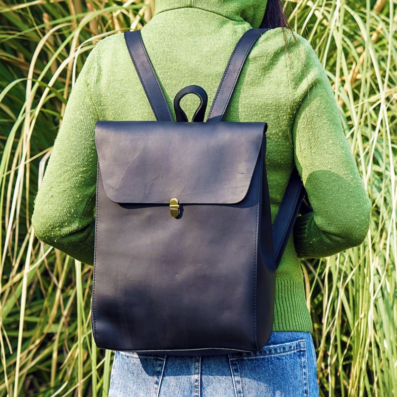Genuine Leather Slim Backpack | Touri | Wolf & Badger