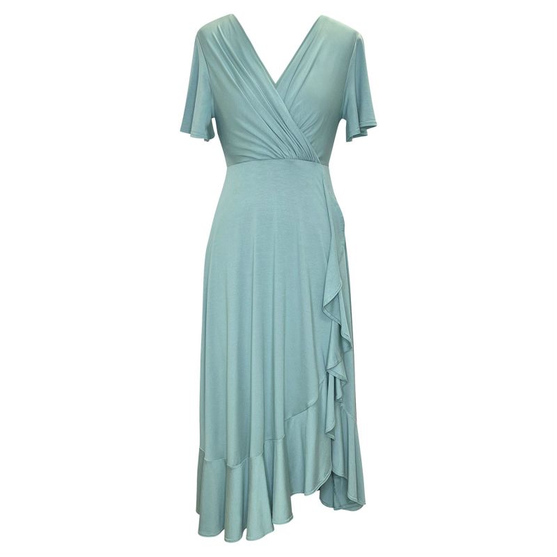 Waterfall Midi Dress In Harbour Green | Alie Street London | Wolf & Badger