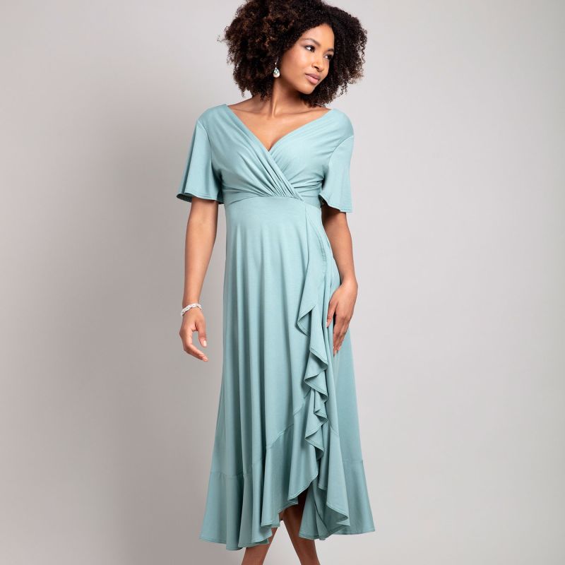 Waterfall Midi Dress In Harbour Green | Alie Street London | Wolf & Badger