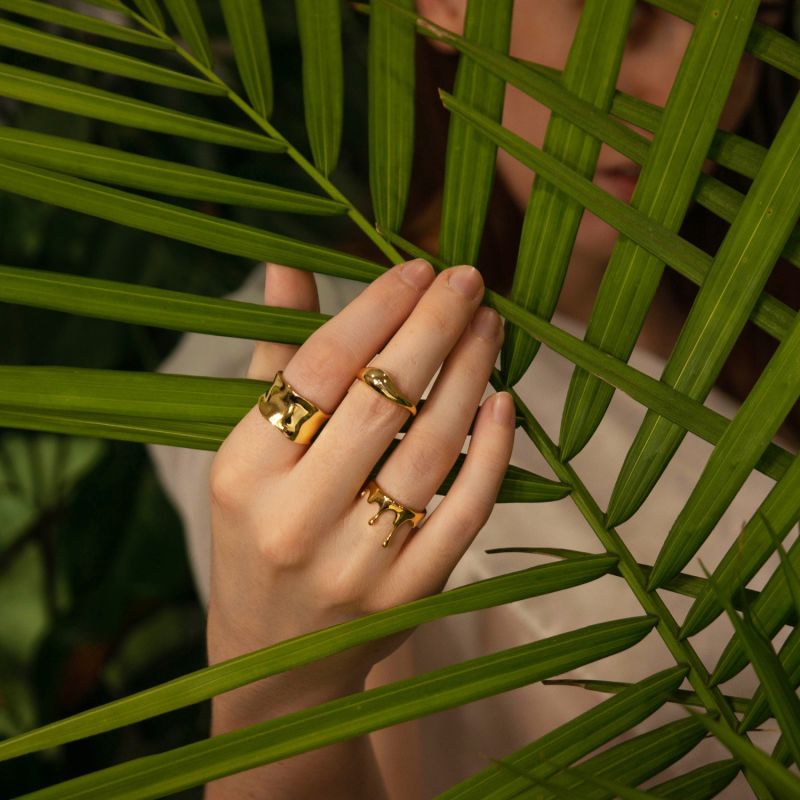 Dripping Small Gold Vermeil Ring | MARIE JUNE Jewelry | Wolf & Badger
