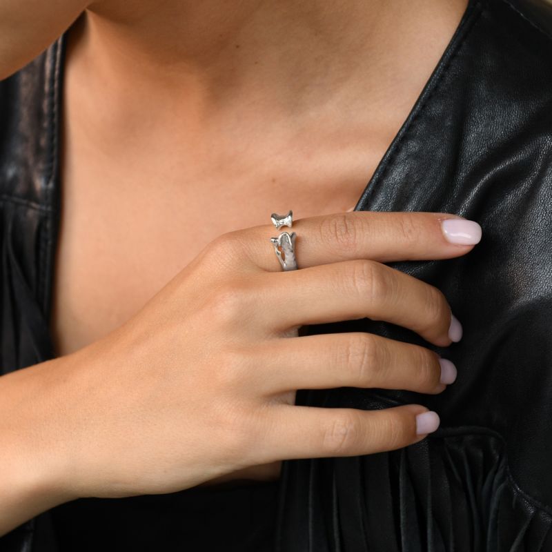 Osteo Solid Thick Sterling Silver Human Femur Bone Ring | Janus ...