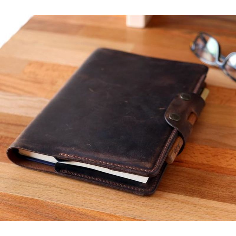 Hemingway A5 Notebook Organiser Leather Case - Brown | Roarcraft | Wolf ...