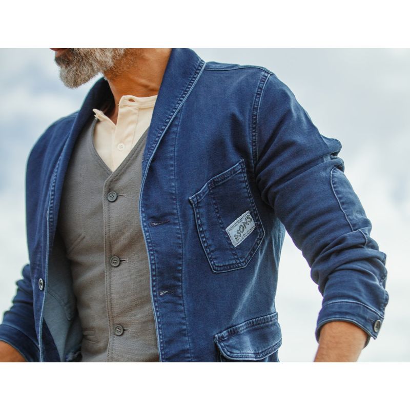 Crafter Indigo Wash Chore Jacket | &SONS Trading Co | Wolf & Badger