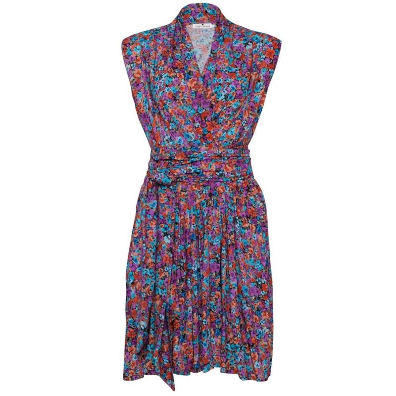 The Point Dress Short Floral Explosion Raspberry | STATE OF GEORGIA ...