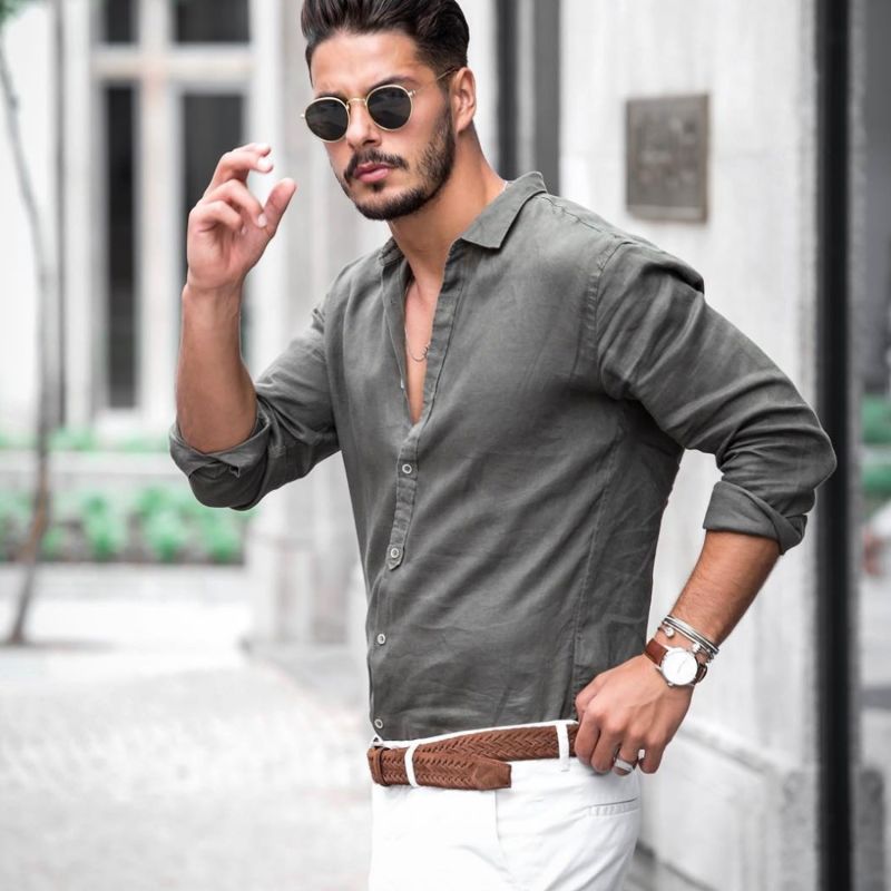 Braided Suede Belt Cognac Gilberto Dalgado Wolf Badger