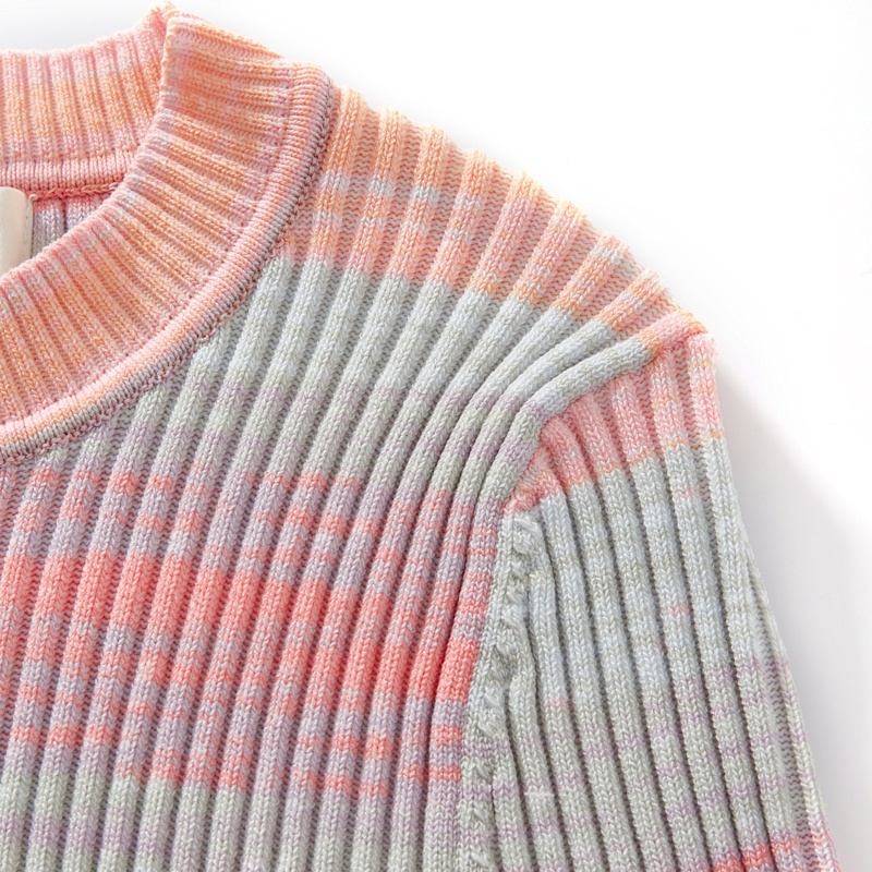 Fully Fashioning Abril Space Dye Knit Top - Aqua Blue Rose Pink ...