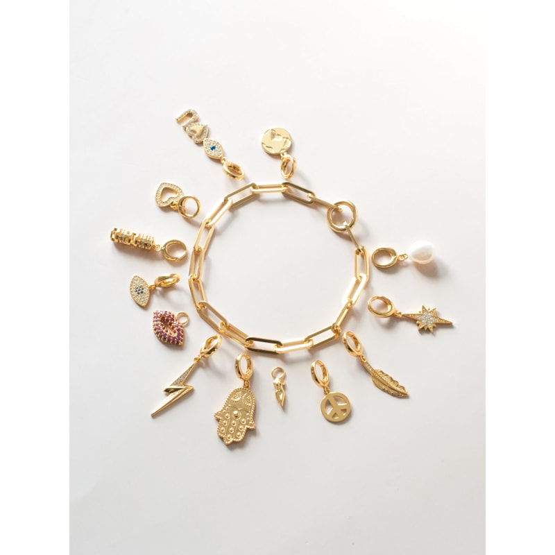 Encrusted Scroll Charm | Amelia Roxanna Jewelry | Wolf & Badger