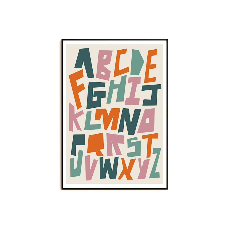 Alphabet Art Print - A2 | Natalie Cass Art | Wolf & Badger