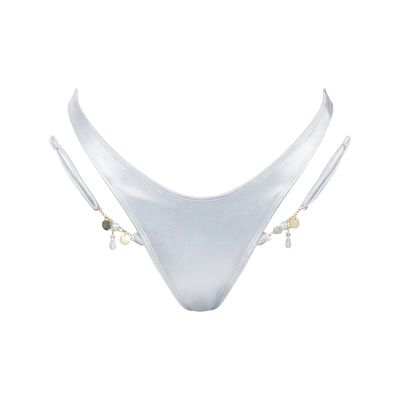 Artemisia In Silver Bikini Bottoms | Ivy Swimwear | Wolf & Badger