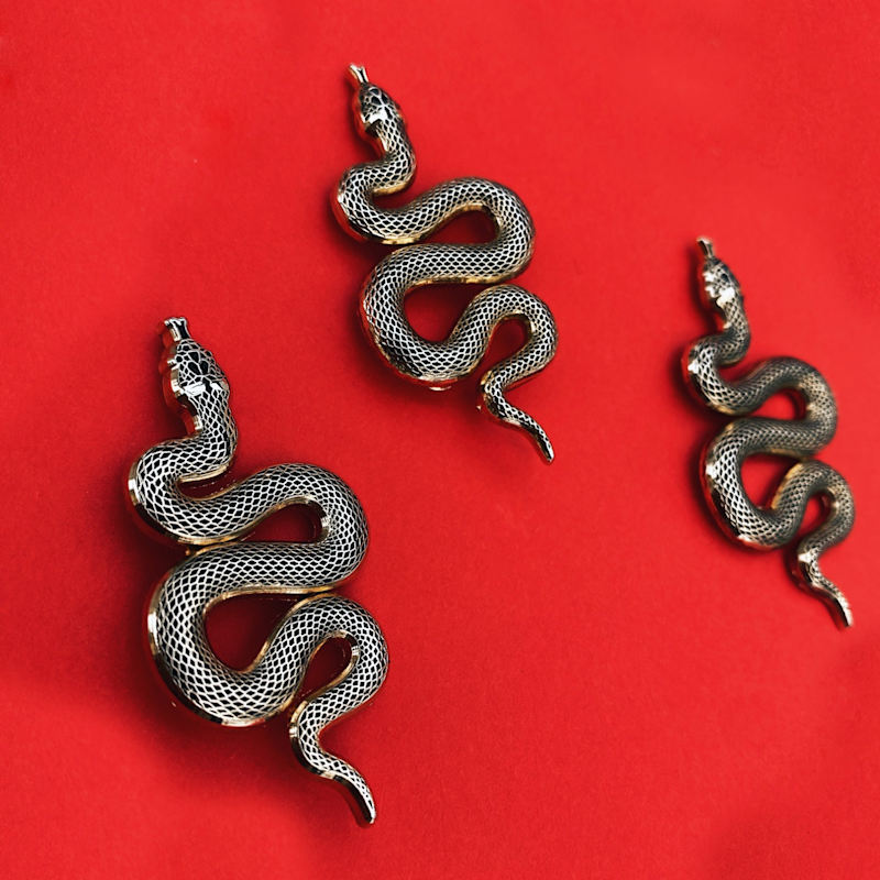 Golden Metal Pin Snake | Make Heads Turn | Wolf & Badger