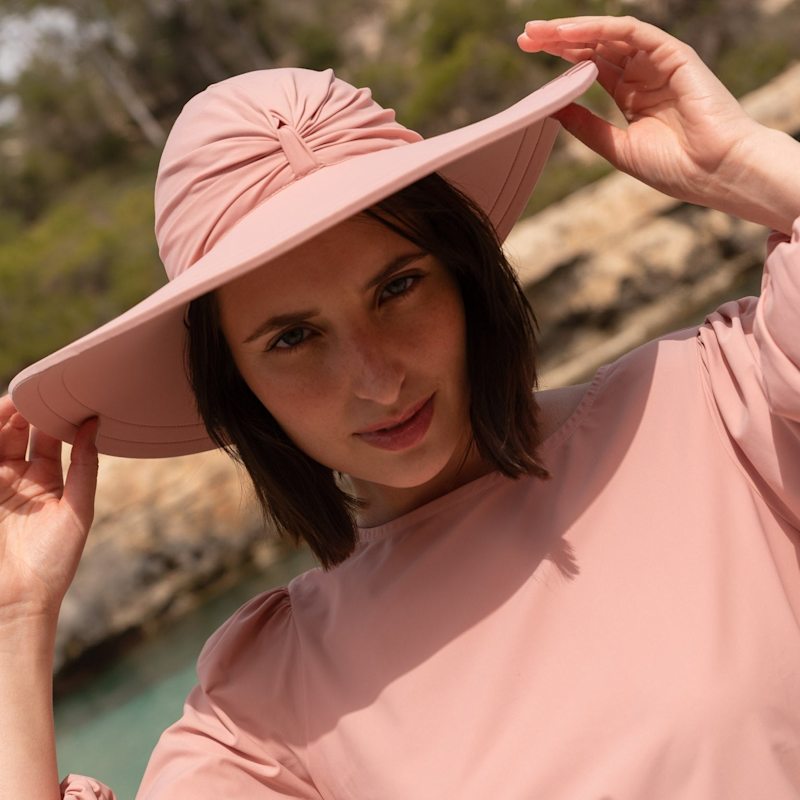 Bahamas UV Sun Hat Rose | Kalani sunwear | Wolf & Badger