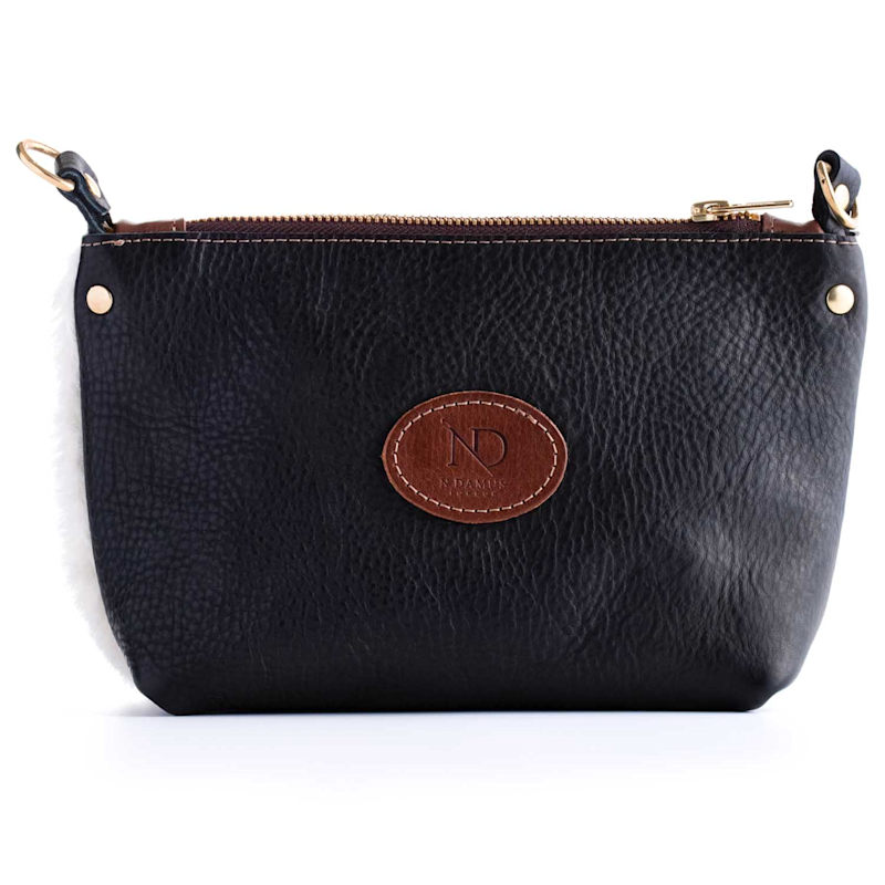 Bermon Black & White Cow Hair Leather Crossbody Bag | N'Damus London ...