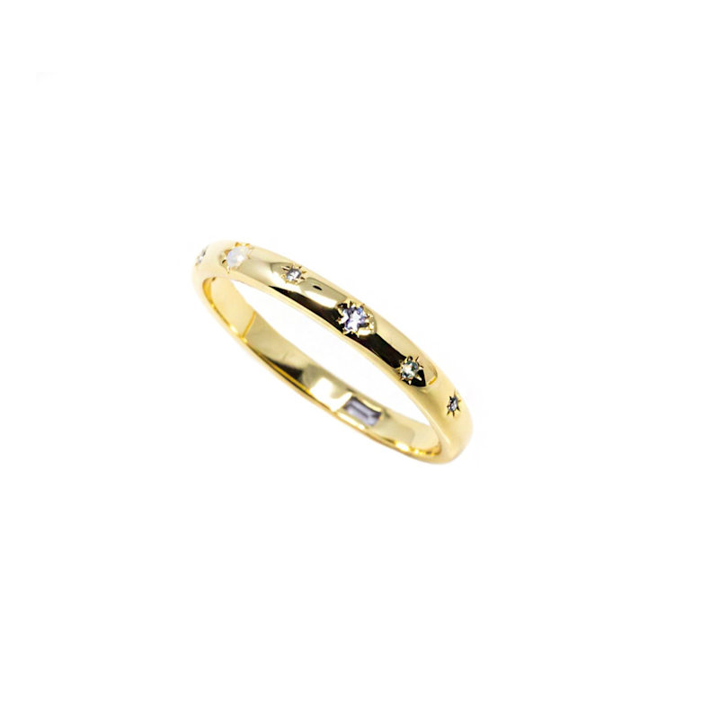 Scatter Band Both Sides Now Ocean Edition Star Ring, Gold | NASI SILVER ...