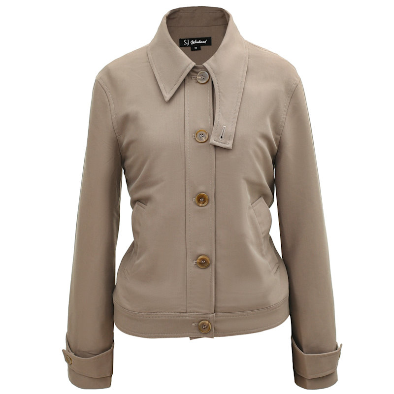 Buttoned Collar Short Jacket | Smart and Joy | Wolf & Badger