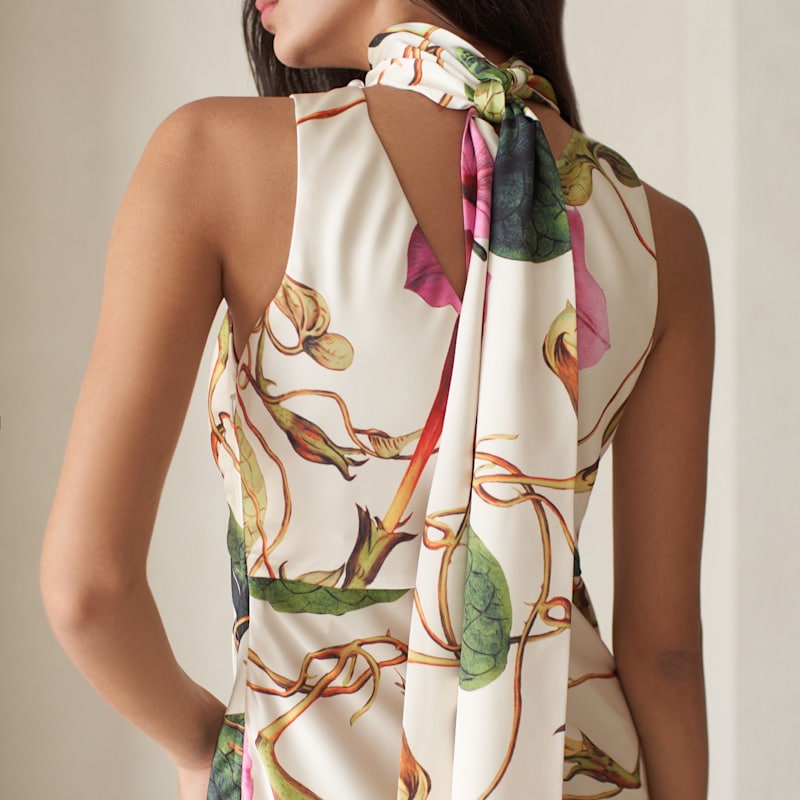 Catalina Silky Gown In Rafflesia | Vasiliki Atelier | Wolf & Badger