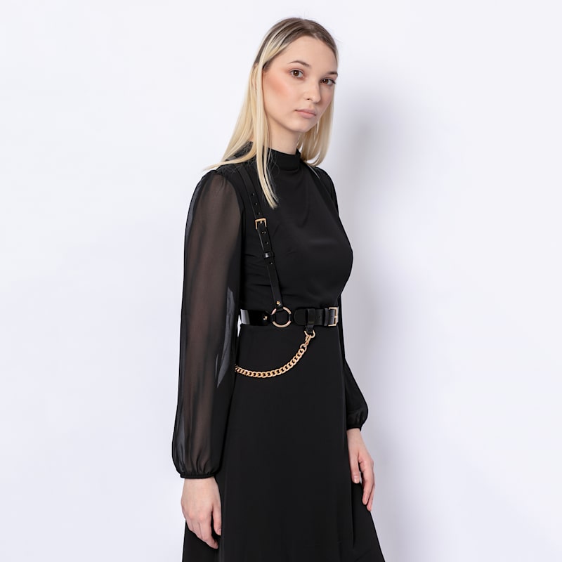 Chained Leather Body Harness | Haute Cuir | Wolf & Badger