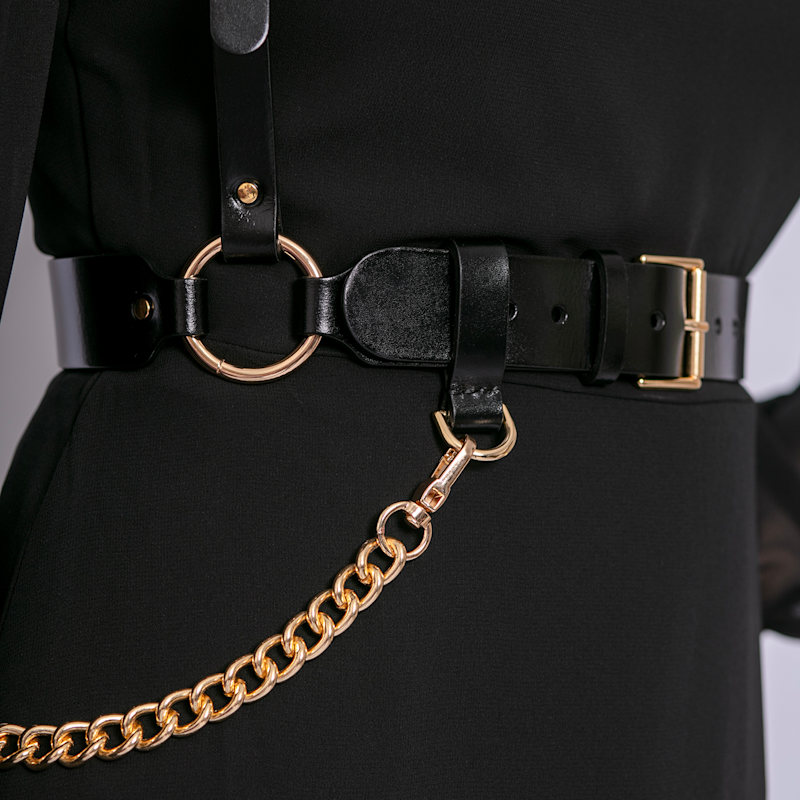 Chained Leather Body Harness | Haute Cuir | Wolf & Badger
