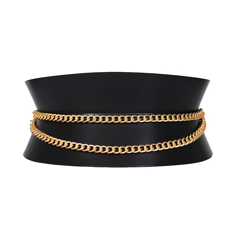 Chained Rounded Hourglass Belt | Haute Cuir | Wolf & Badger