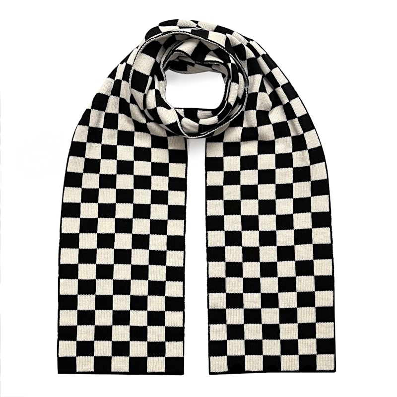 black pattern scarf