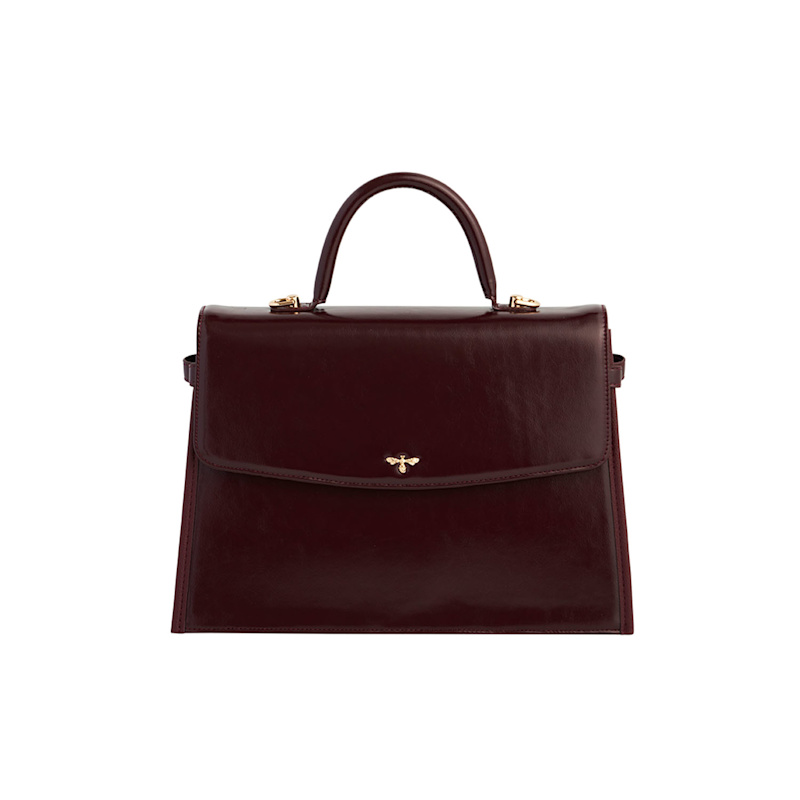 Ruby Cherry Red Structured Tote Medium | Fable England | Wolf & Badger