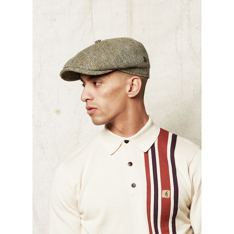 Harrison Grove Light Green Harris Tweed Newsboy Cap | Dasmarca Hats ...